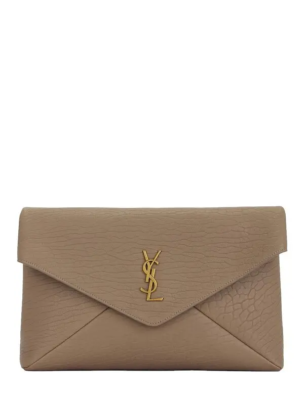 Saint Laurent Large Envelope Pouch - Dusty Grey