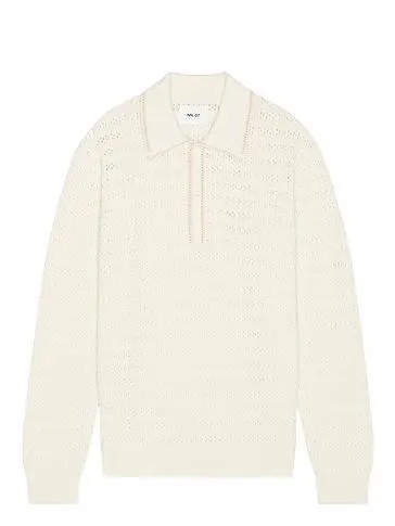 Nn07 Josh Long Sleeve Polo 6636 - Ivory
