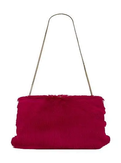 Saint Laurent Large Clutch - Cherry Jam