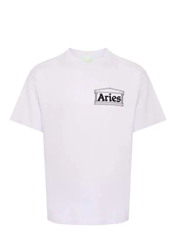 Aries Temple Logo-print T-shirt - Purple