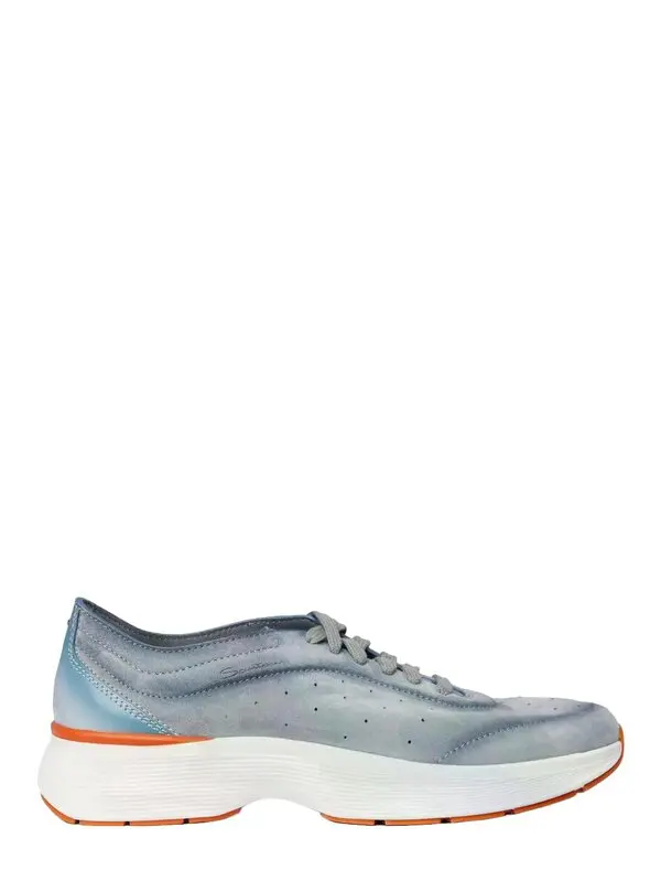 Santoni Bounce Perforated Sneakers - Blue
