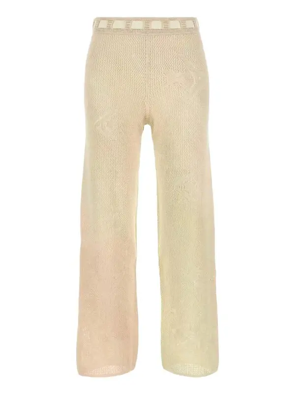 BODE Crochet-detail Trousers - Neutrals