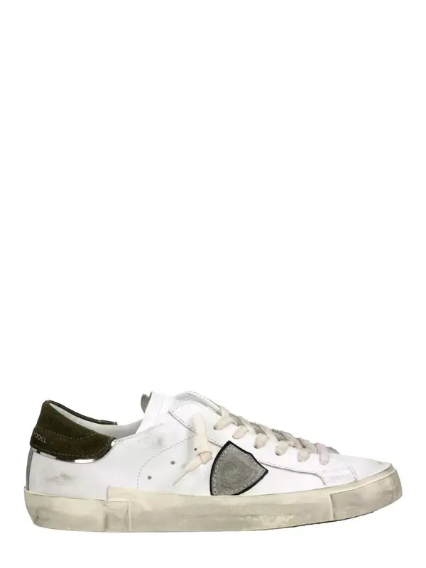 Philippe Model Scuffed Leather Sneakers - White