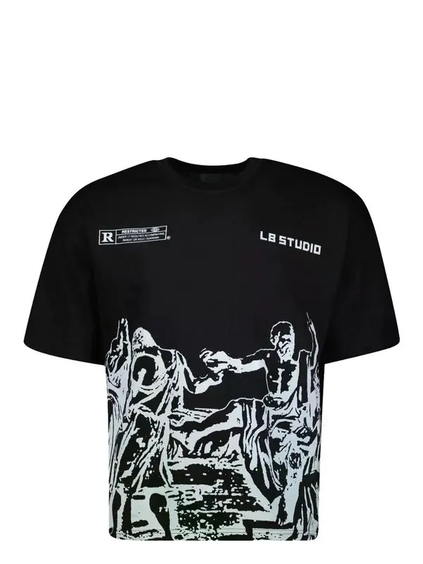 L8 STUDIO Socrates Cotton T-shirt - Black