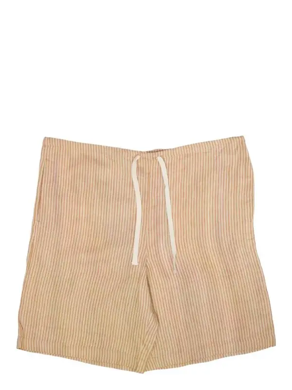 TS(S) Striped Drawstring-waist Shorts - Brown