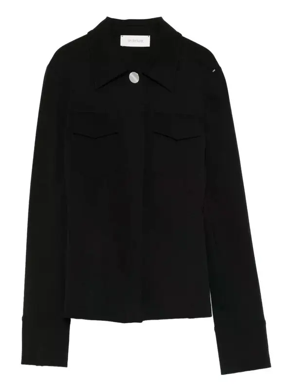 Sportmax Point-collar Jacket - Black