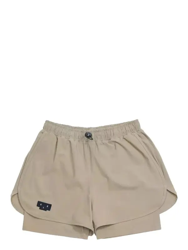 UNNA Logo-patch Shorts - Neutrals