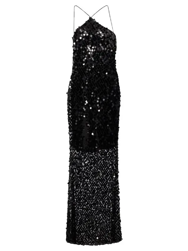THE SEI Sequined Gown - Black