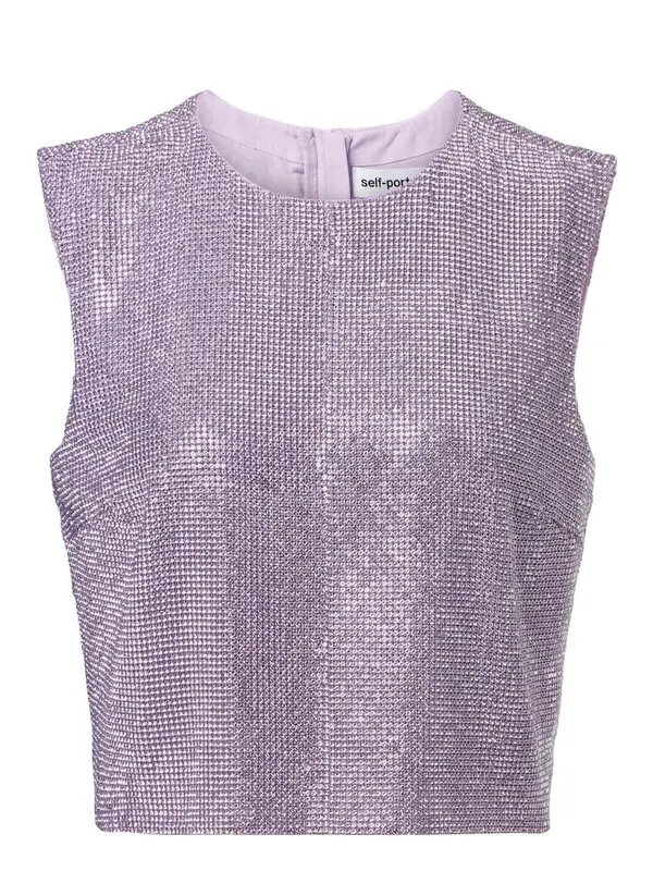 SELF-PORTRAIT Chainmail Top - Purple