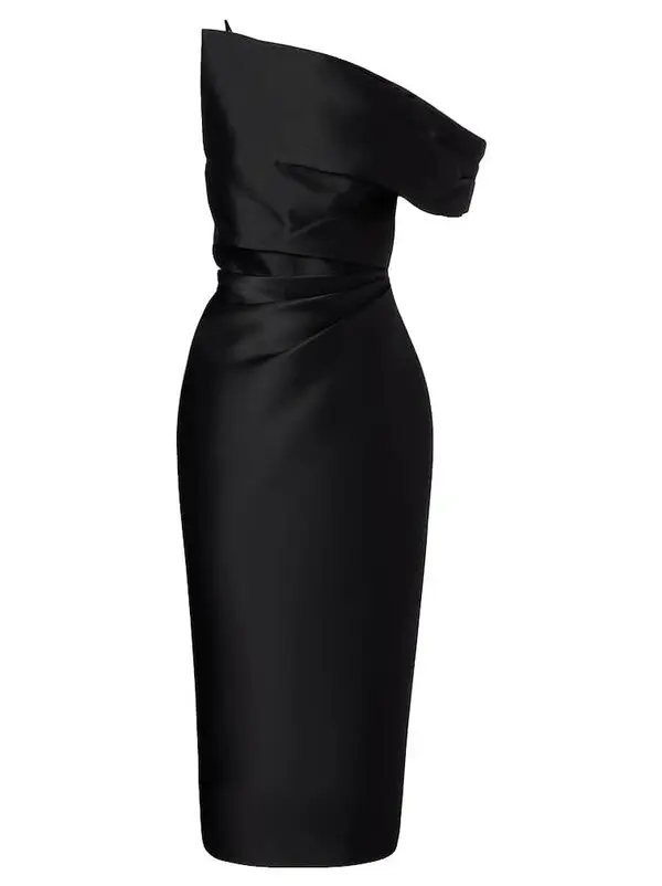 Solace London Ellison One-shoulder Cocktail Dress - Black