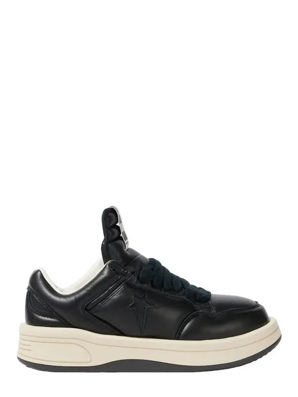 Rick Owens X Converse Leather Sneakers - Black