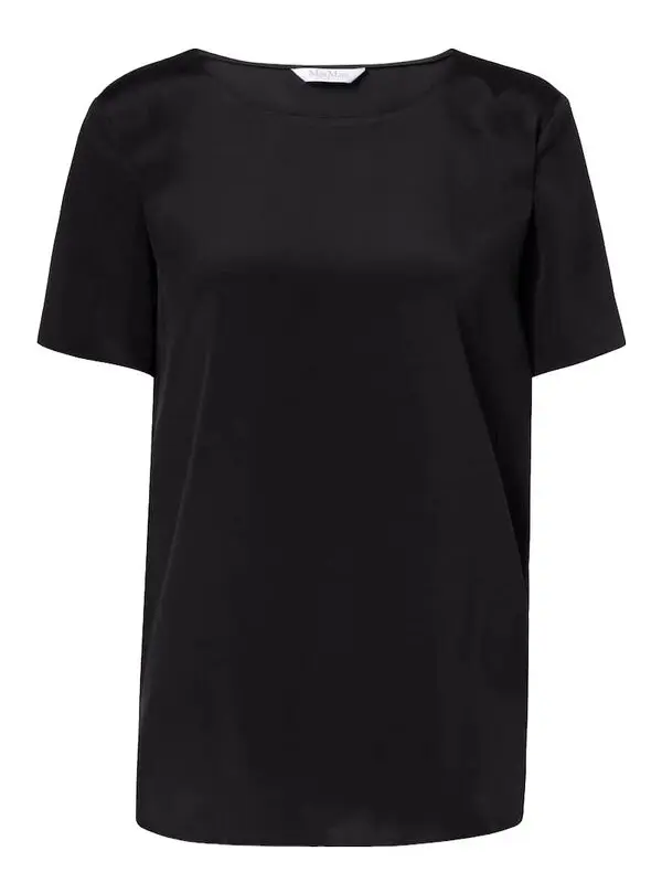 Max Mara Aris Silk-blend Top - Black