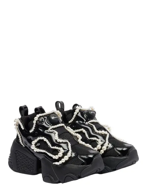 Noir Kei Ninomiya X Reebok Embellished Platform Sneakers - Black
