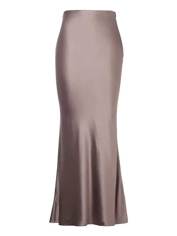 THE SEI Silk Charmeuse Maxi Skirt - Grey
