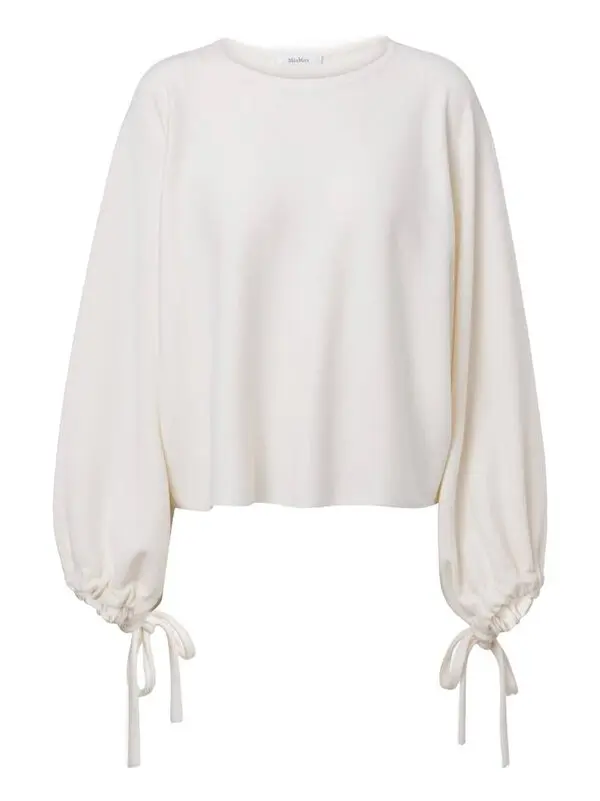Max Mara Frais Virgin Wool Sweater - White