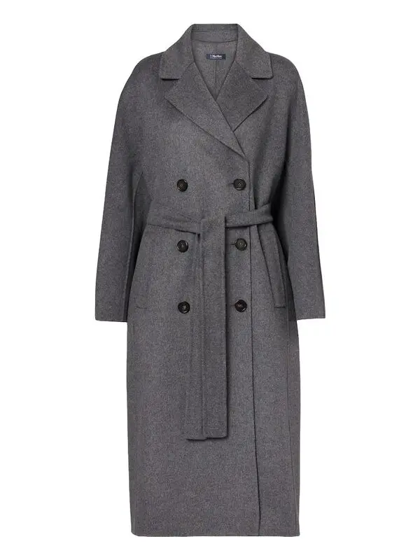 Max Mara Paul Double-breasted Virgin Wool Coat - Grey