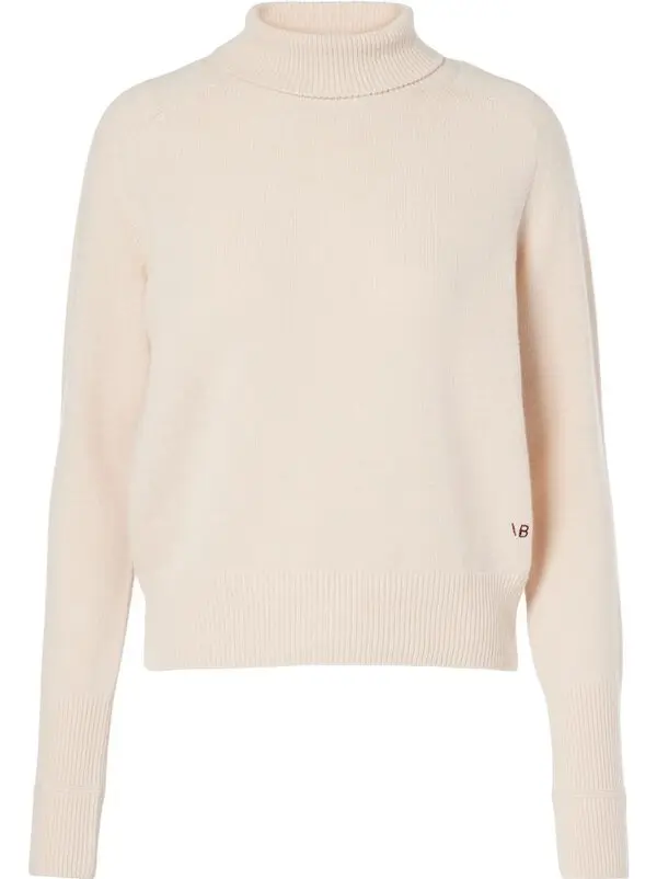 Victoria Beckham Wool Turtleneck Sweater - White