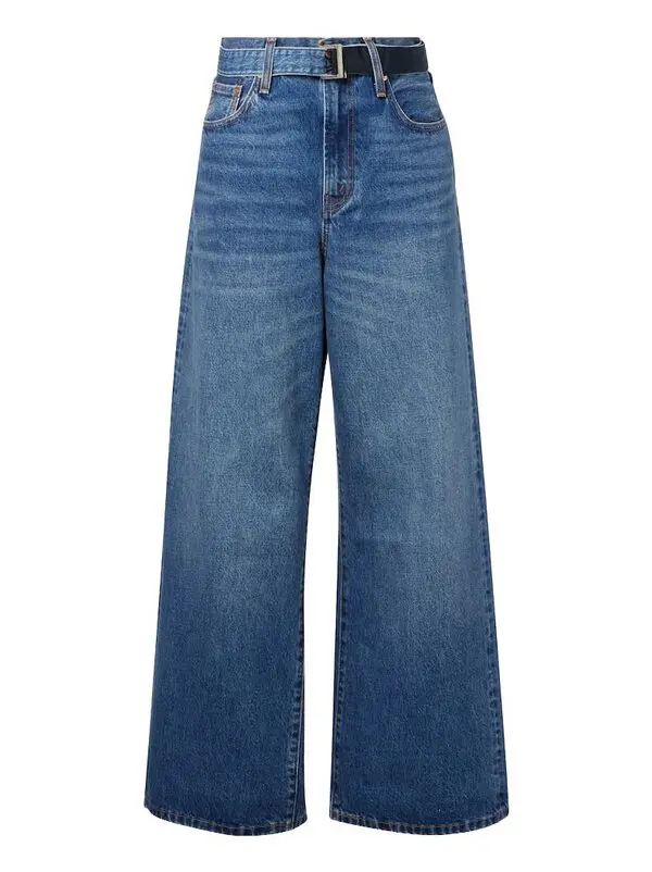Sacai X Levi's® High-rise Wide-leg Jeans - Blue