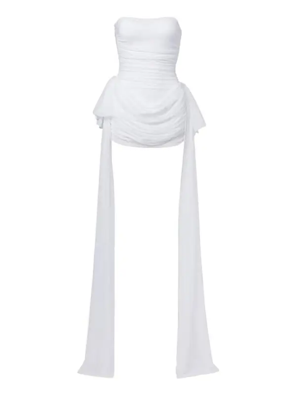 Norma Kamali Bill Pickleball Bow-detail Minidress - White