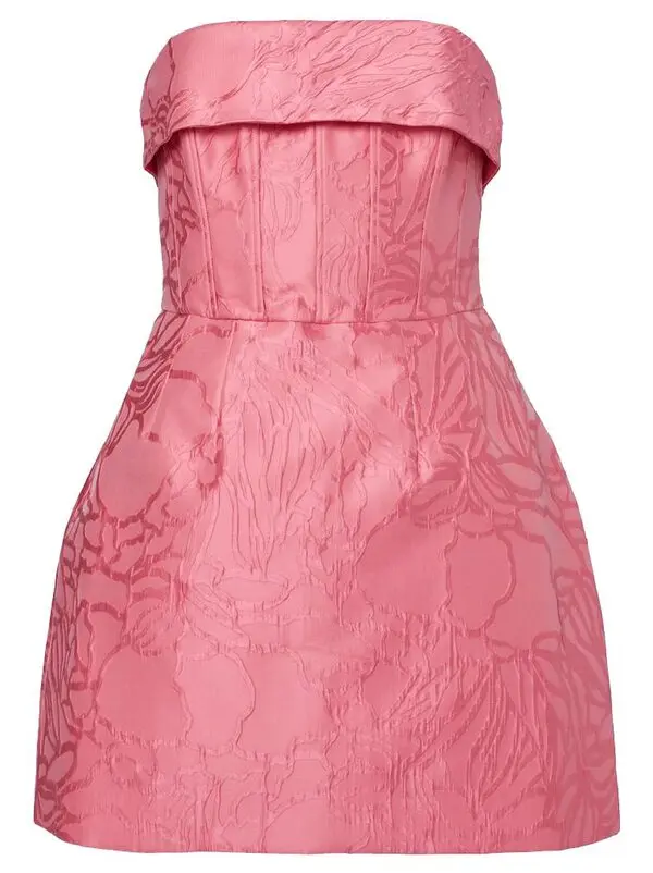 Rebecca Vallance Petra Strapless Mini Dress - Pink