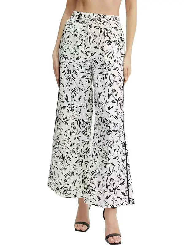 Karl Lagerfeld Floral-print Drawstring Trousers - White