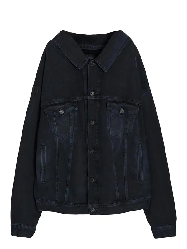Balenciaga Off-shoulder Jacket - Blue