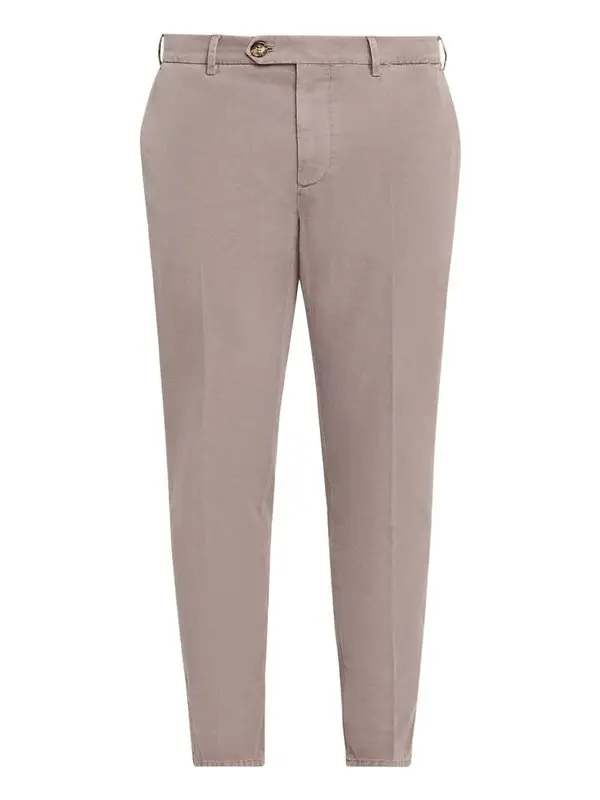 Brunello Cucinelli Modern Fit Flat-front Pants - C6025 Dove Gray