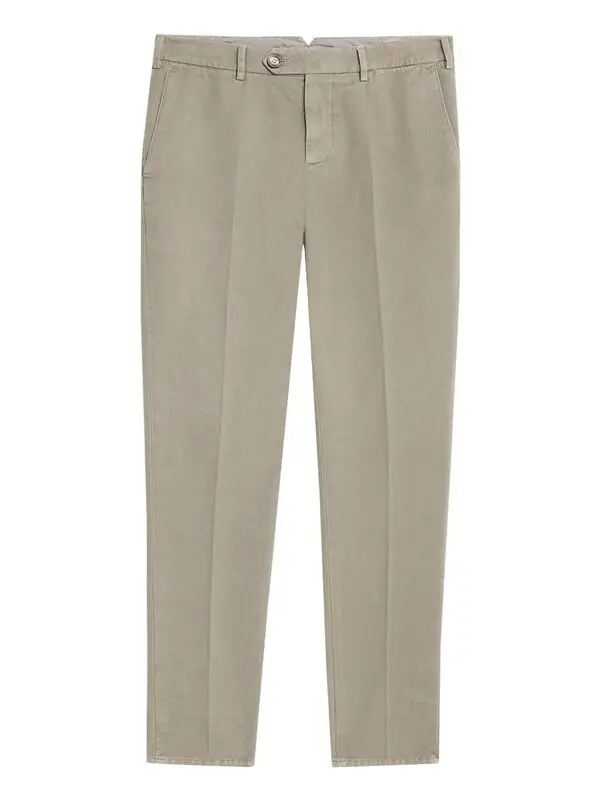 Brunello Cucinelli Modern Fit Flat-front Pants - Khaki