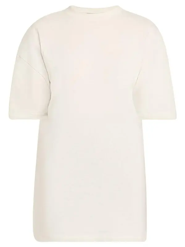 Balenciaga Short-sleeve Mini T-shirt Dress - Dirty White