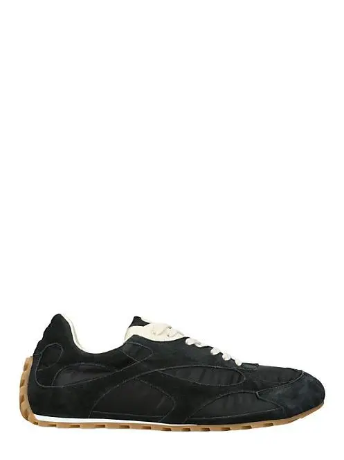 Bottega Veneta Orbit Flash Suede And Nylon Low-top Trainers - Black
