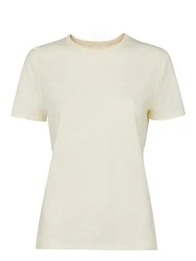 Whistles Cotton T-shirt With Double Trim - Cream