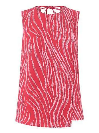 Whistles Zebra-print Layered Woven Tank - Multi-coloured