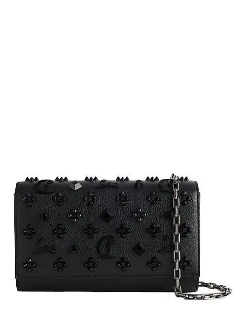 CHRISTIAN LOUBOUTIN Paloma Loubinthesky Leather Clutch - Black