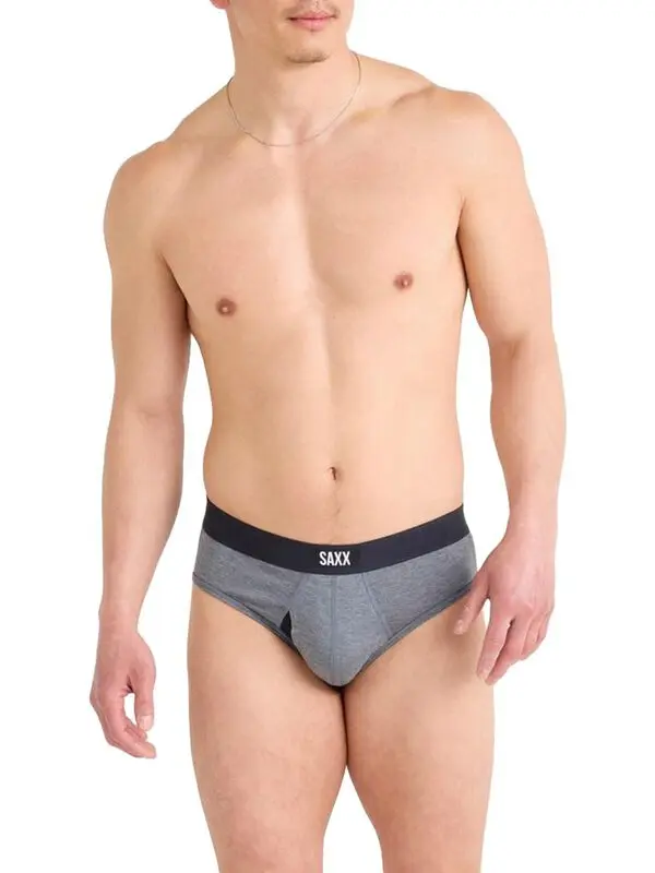 SAXX Vibe Xtra Soft Comfort Briefs - Dark Grey Heather
