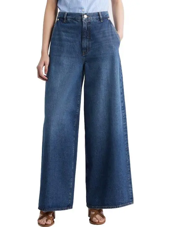 FRAME The Drape High-waist Wide-leg Jeans - Tommy
