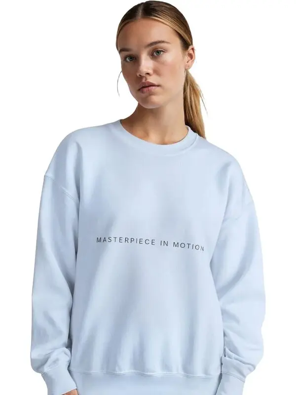 AKALIA Cotton Crewneck Sweatshirt - Sky Blue