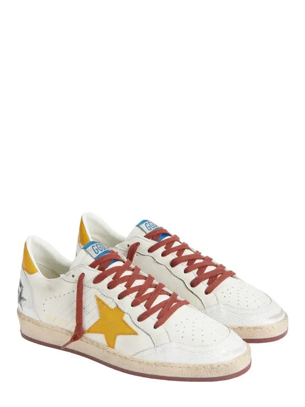 GOLDEN GOOSE Ball Star Sneaker - White/ Yellow