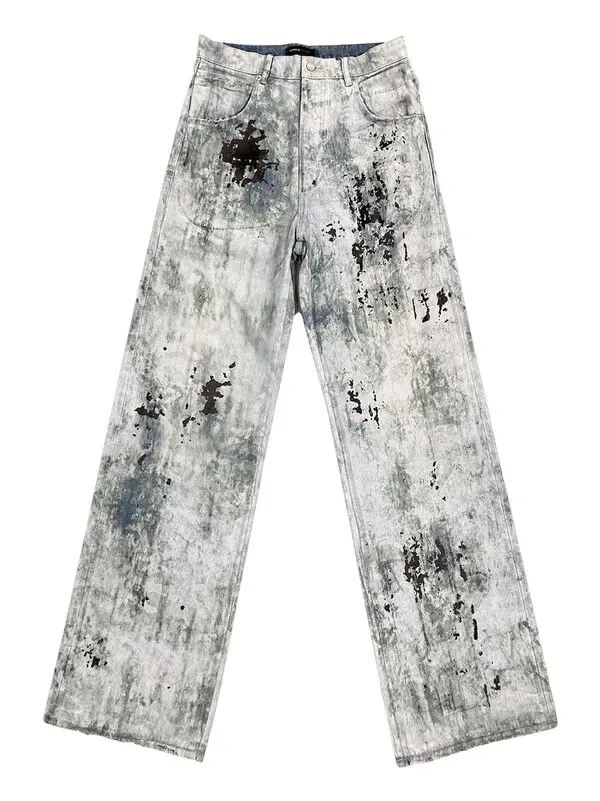 PURPLE BRAND Worn Camouflage Jeans - Lt Indigo