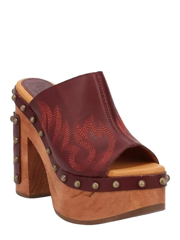 DINGO Free Spirit Platform Slide Sandal - Merlot
