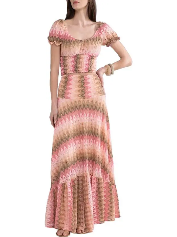 SUNDAY SAINT-TROPEZ Zelda Knit Maxi Skirt - Pink