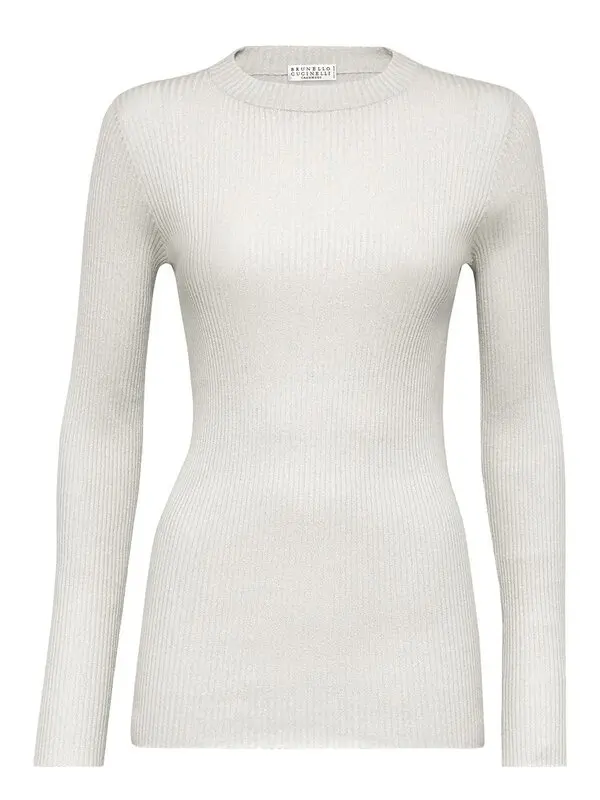 Brunello Cucinelli Lightweight Knit Top - White