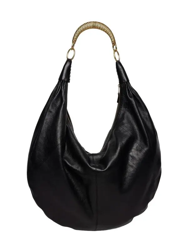 Walter Baker Jane Large Leather Hobo Bag - Black