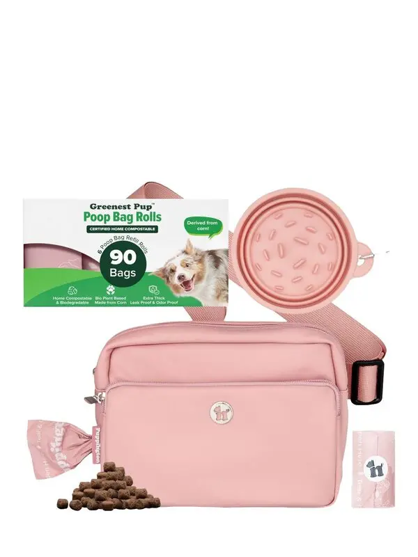 PUPPINGTON 3-in-1 Dog Walk Kit - Blush Pink