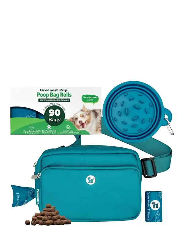 PUPPINGTON 3-in-1 Dog Walk Kit - Lagoon Teal