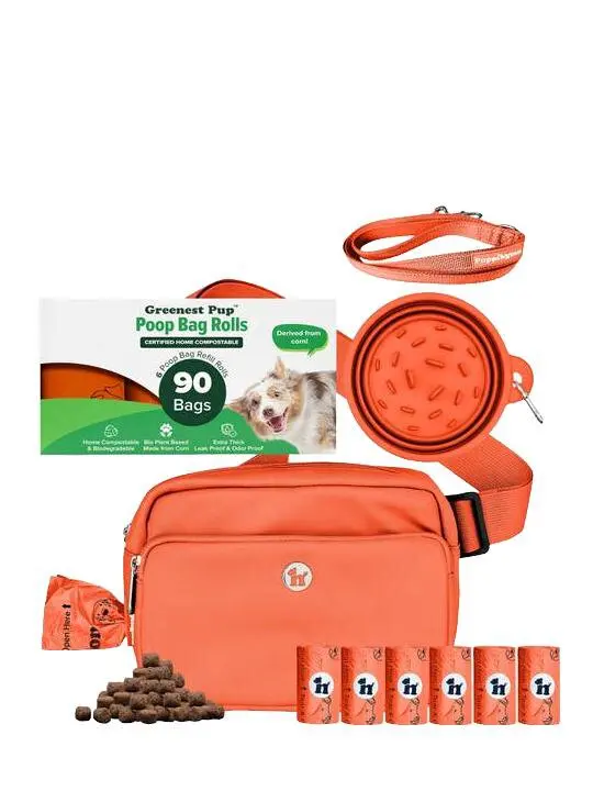 PUPPINGTON 3-in-1 Dog Walk Kit - Poppy Orange
