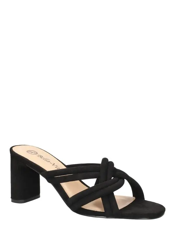 BELLA VITA Carmen Slide Sandal - Black Suede