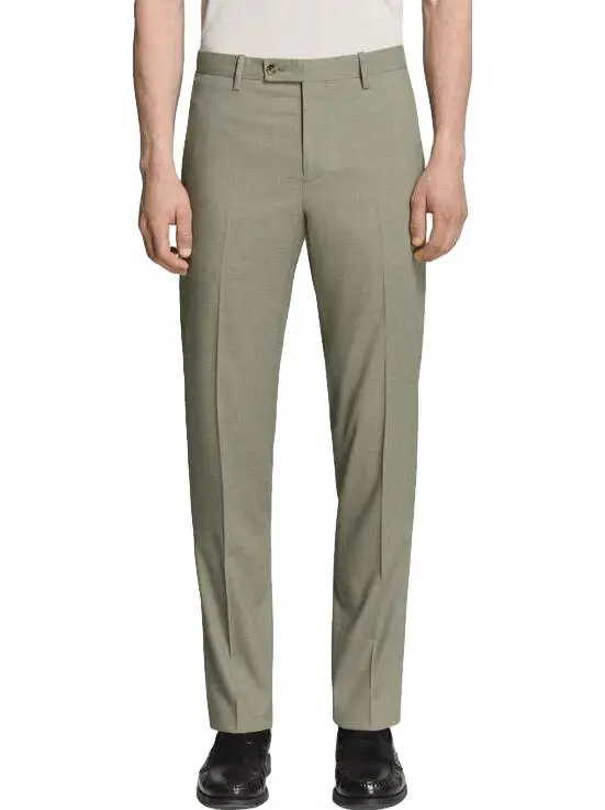 Mango Milan Slim Fit Suit Pants - Light Green
