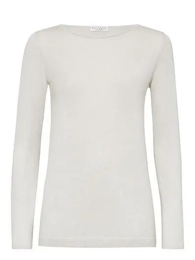 Brunello Cucinelli Metallic Thread Sweater - Milk