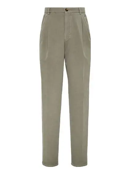 Brunello Cucinelli Double Pleated Trousers - Khaki
