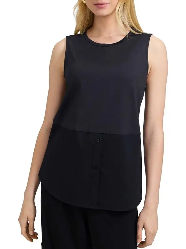 Foxcroft Jessie Layer Sleeveless Top - Black